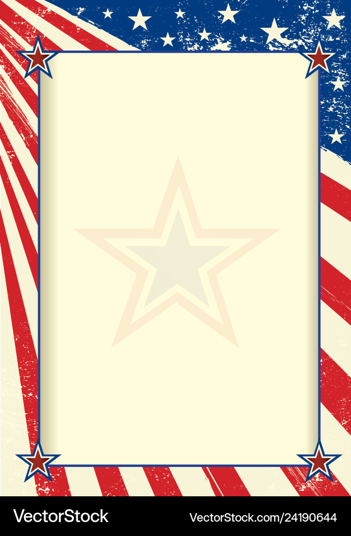 Stars and Stripes Frame Royalty Free Vector Image
