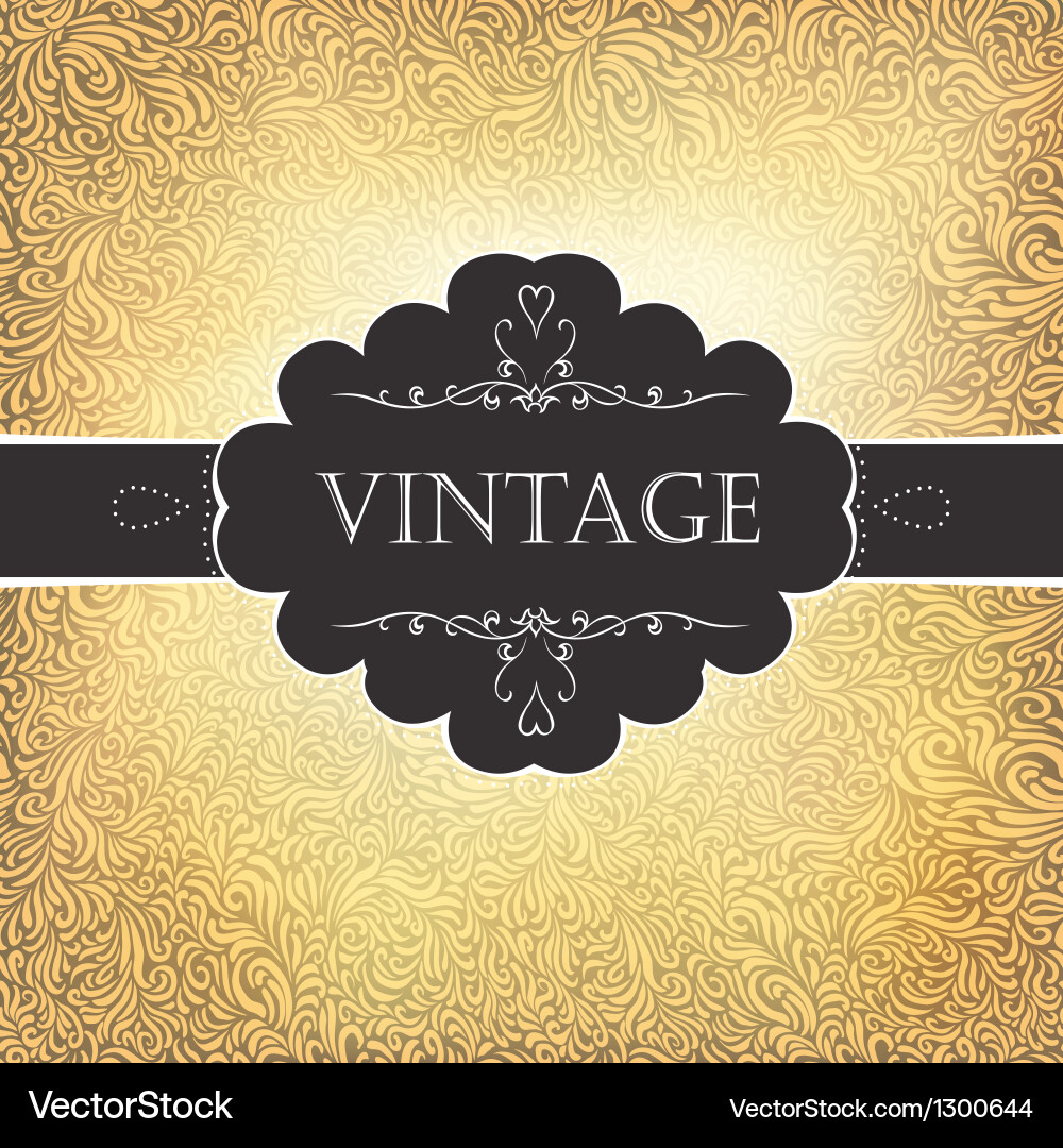 Vintage golden card Royalty Free Vector Image - VectorStock