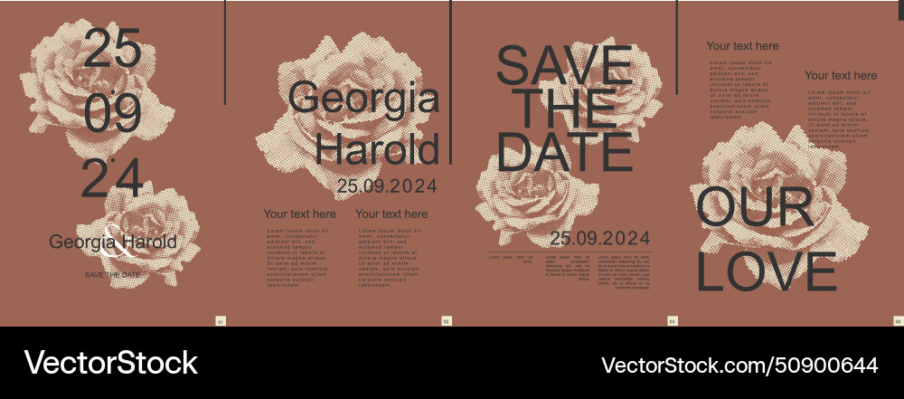 Wedding modern banner with trendy minimalist Vector Image