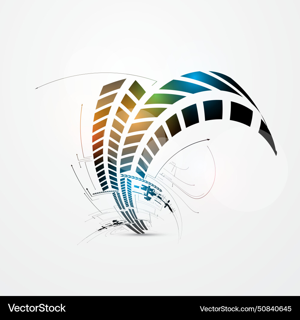 Abstract futuristic fade computer technology Vector Image