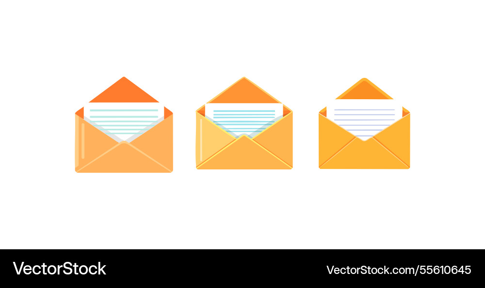 Clean email envelope icon Royalty Free Vector Image