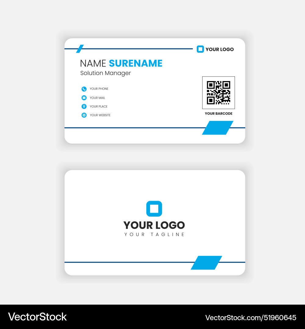 Creative and clean design business card template Vector Image