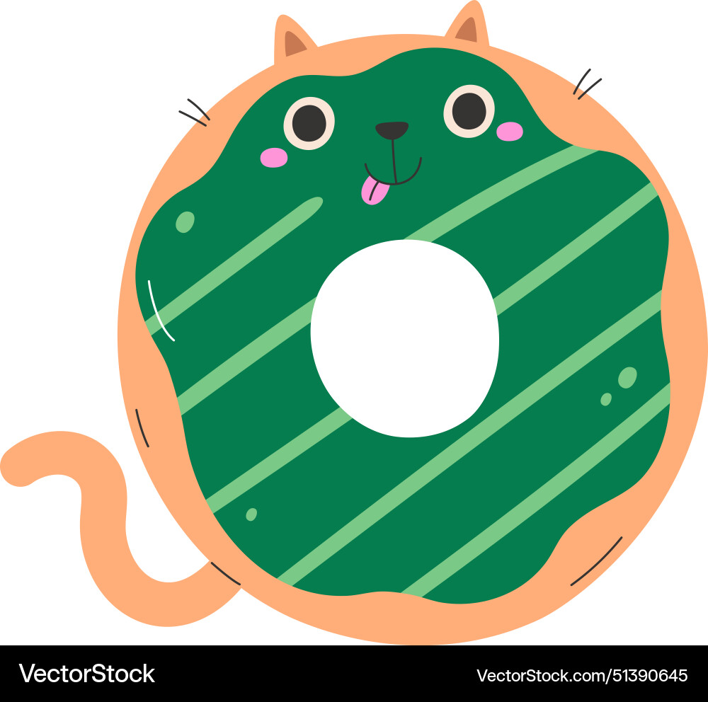 Donut cat icon Royalty Free Vector Image - VectorStock
