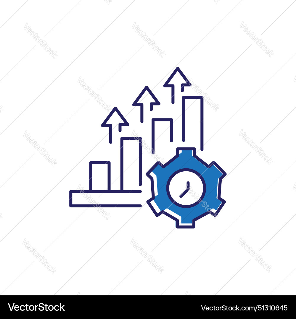 Enhanced productivity icon design Royalty Free Vector Image
