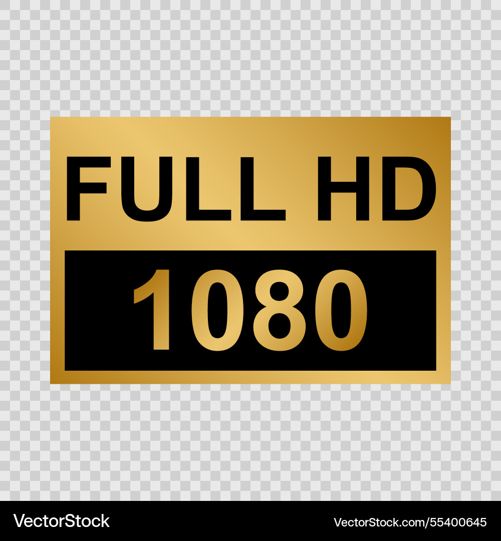 Full hd labe Royalty Free Vector Image - VectorStock