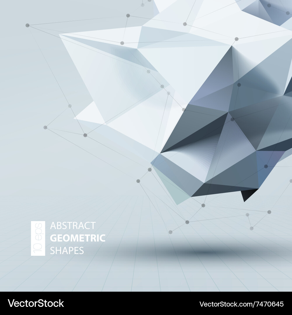 Low Poly Geometric Space Royalty Free Vector Image