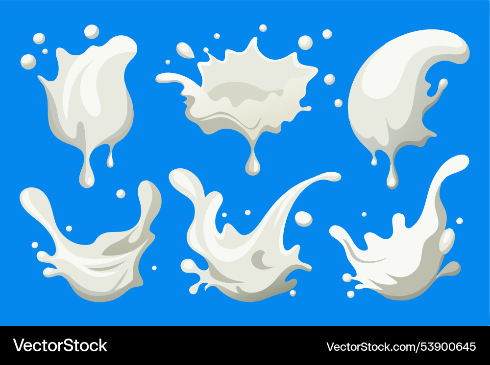 Milk pouring Royalty Free Vector Image - VectorStock