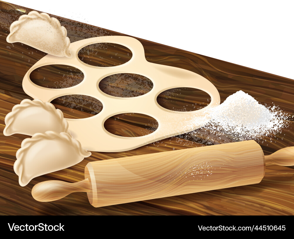 Process of making dumplings Royalty Free Vector Image