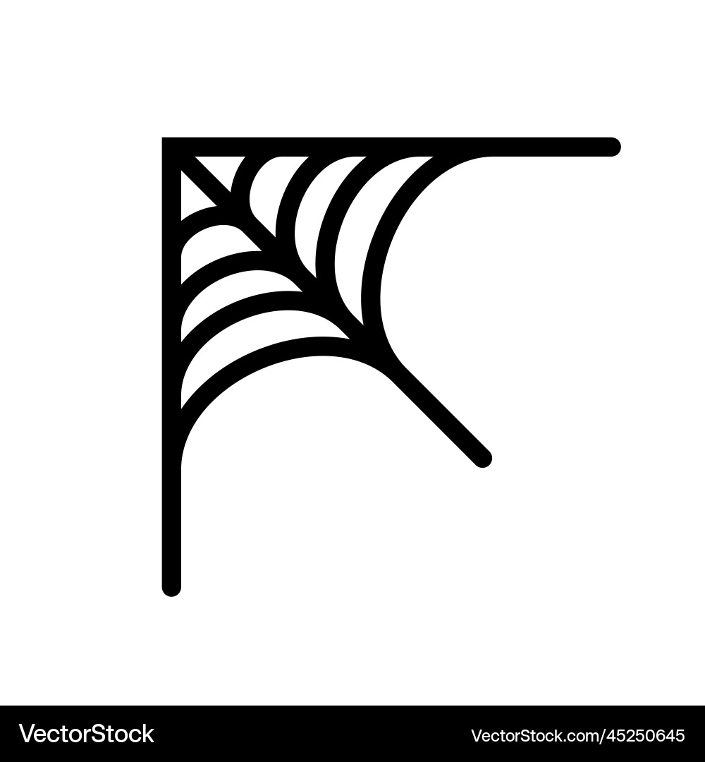 Spider Web Logo oder Halloween Dekoration Vektorbild