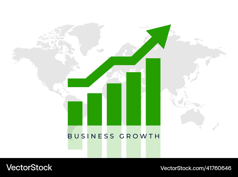 Business Growth Share Market Chart Royalty Free Vector Image
