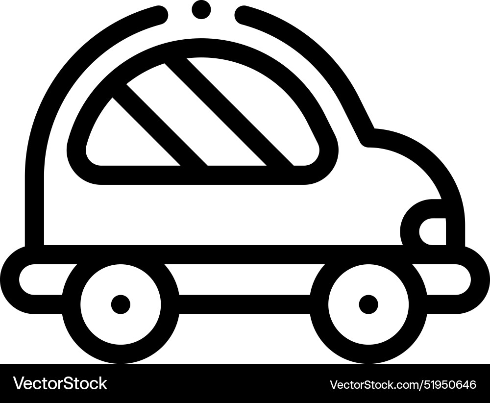 Car toy icon thin linear style design isolated on Vector Image