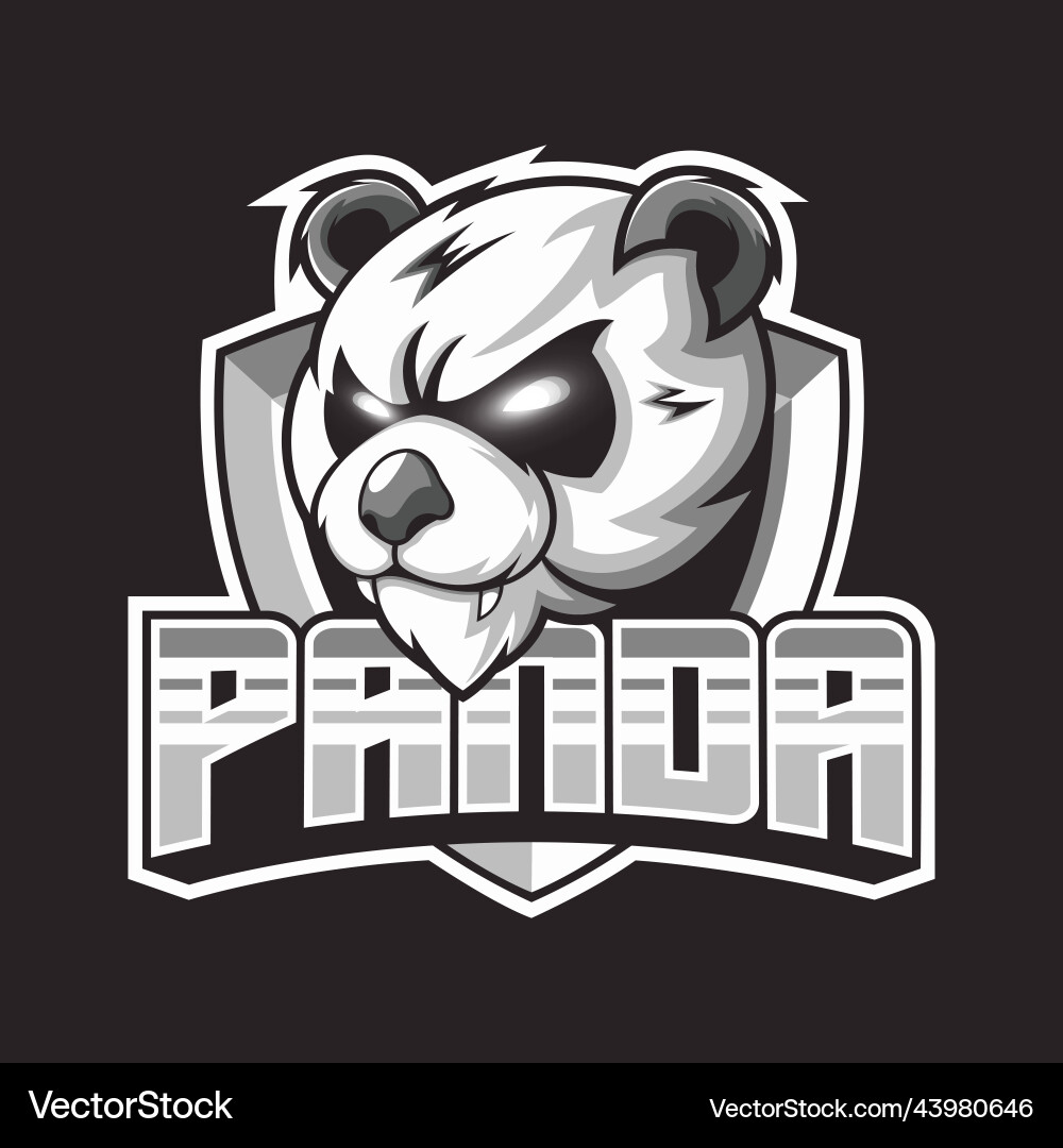 Panda mascot logo Royalty Free Vector Image - VectorStock