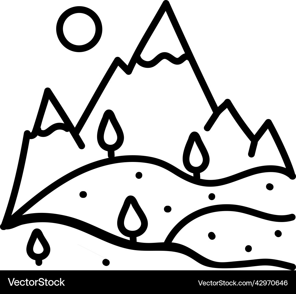 Peaks Royalty Free Vector Image - VectorStock