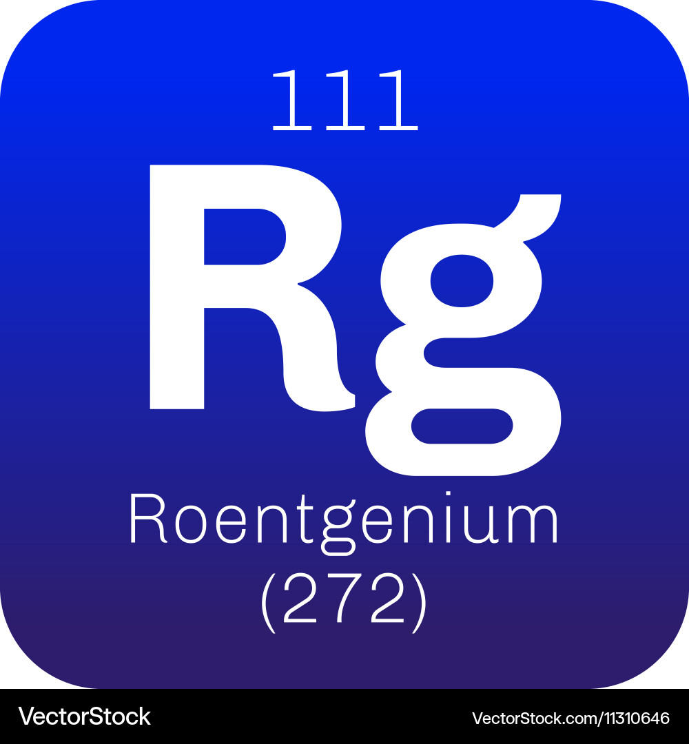 Roentgenium chemical element Royalty Free Vector Image