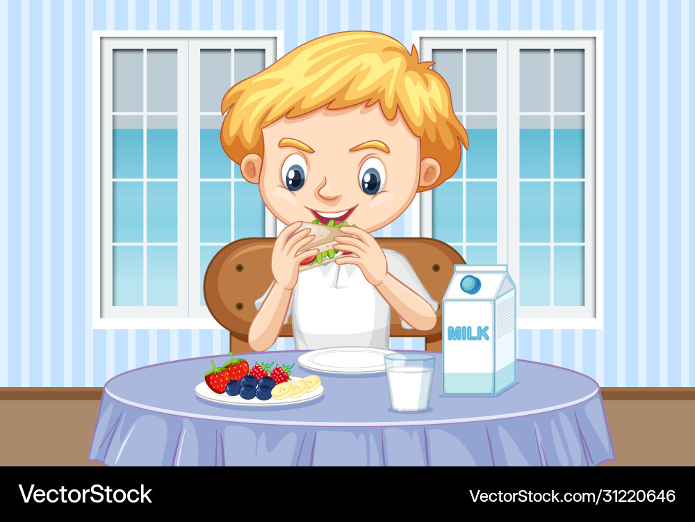 Eating Healthy Breakfast Clipart