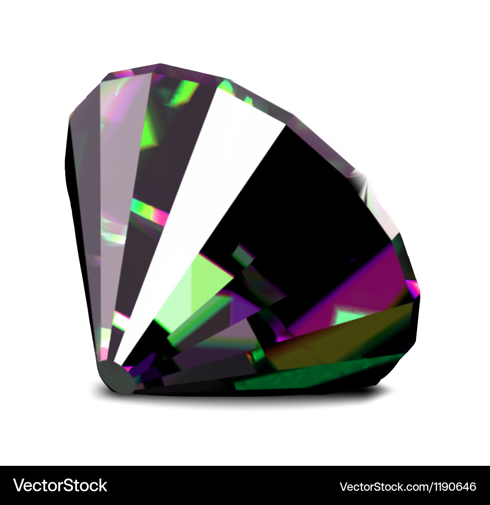 Shiny and bright diamond on a white background Vector Image