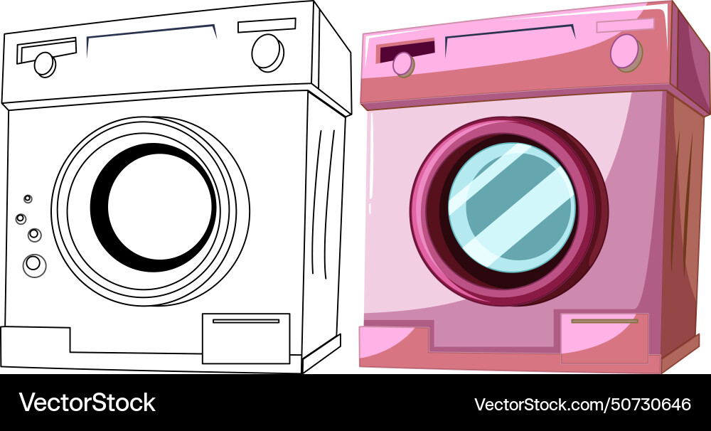 Two washing machines Royalty Free Vector Image