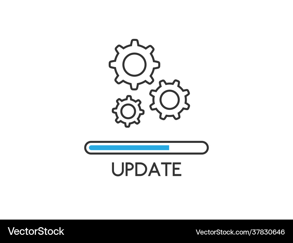 Update icon isolated white background upgrade Vector Image