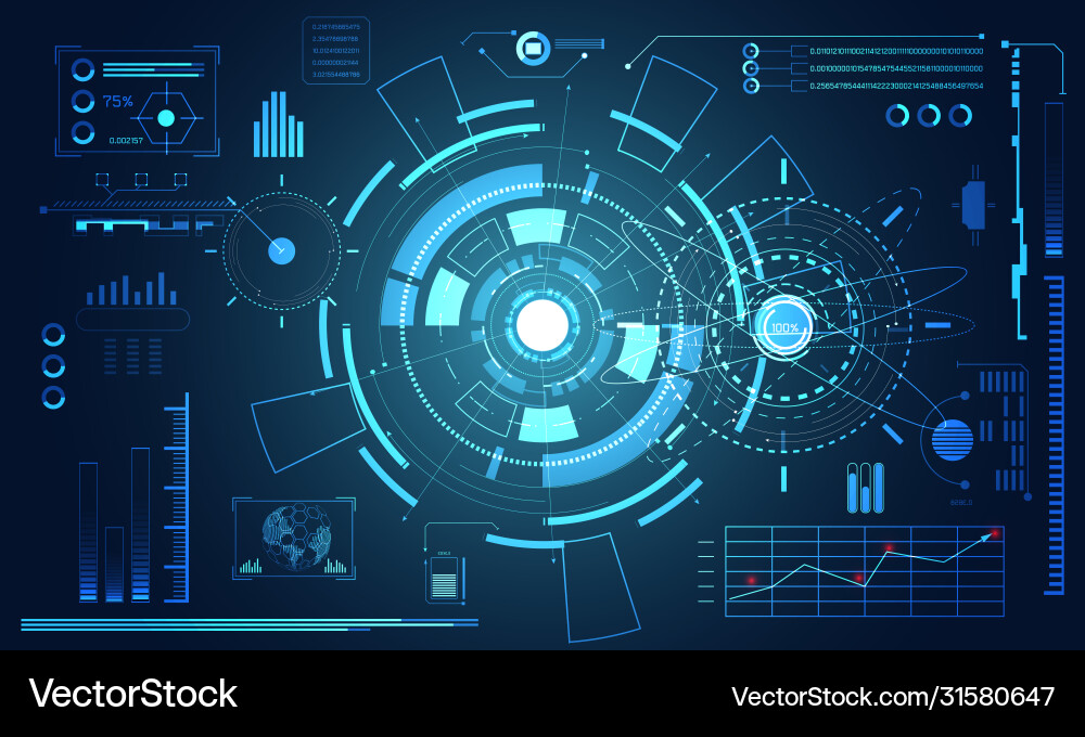 Abstract technology ui futuristic concept hud Vector Image