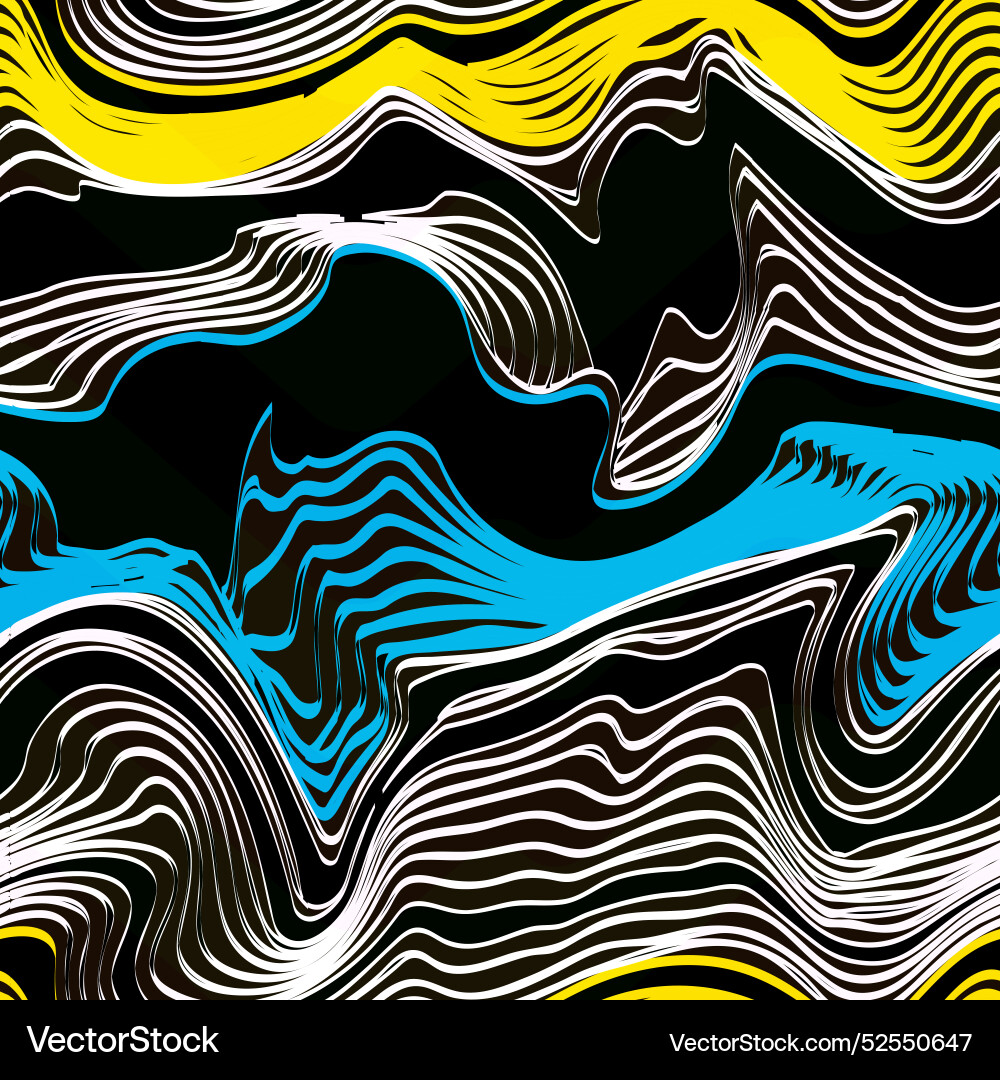 Blue and yellow geometric seamless pattern Vector Image