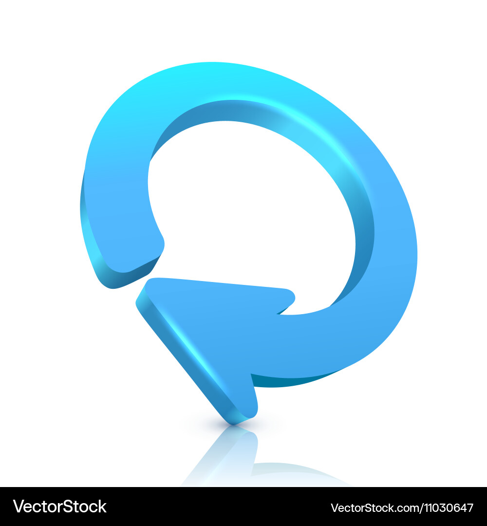 Circular arrow 3d Royalty Free Vector Image - VectorStock