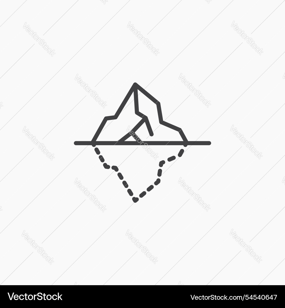 Iceberg icon Royalty Free Vector Image - VectorStock