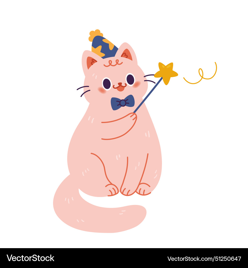 Kawaii cute cat Royalty Free Vector Image - VectorStock