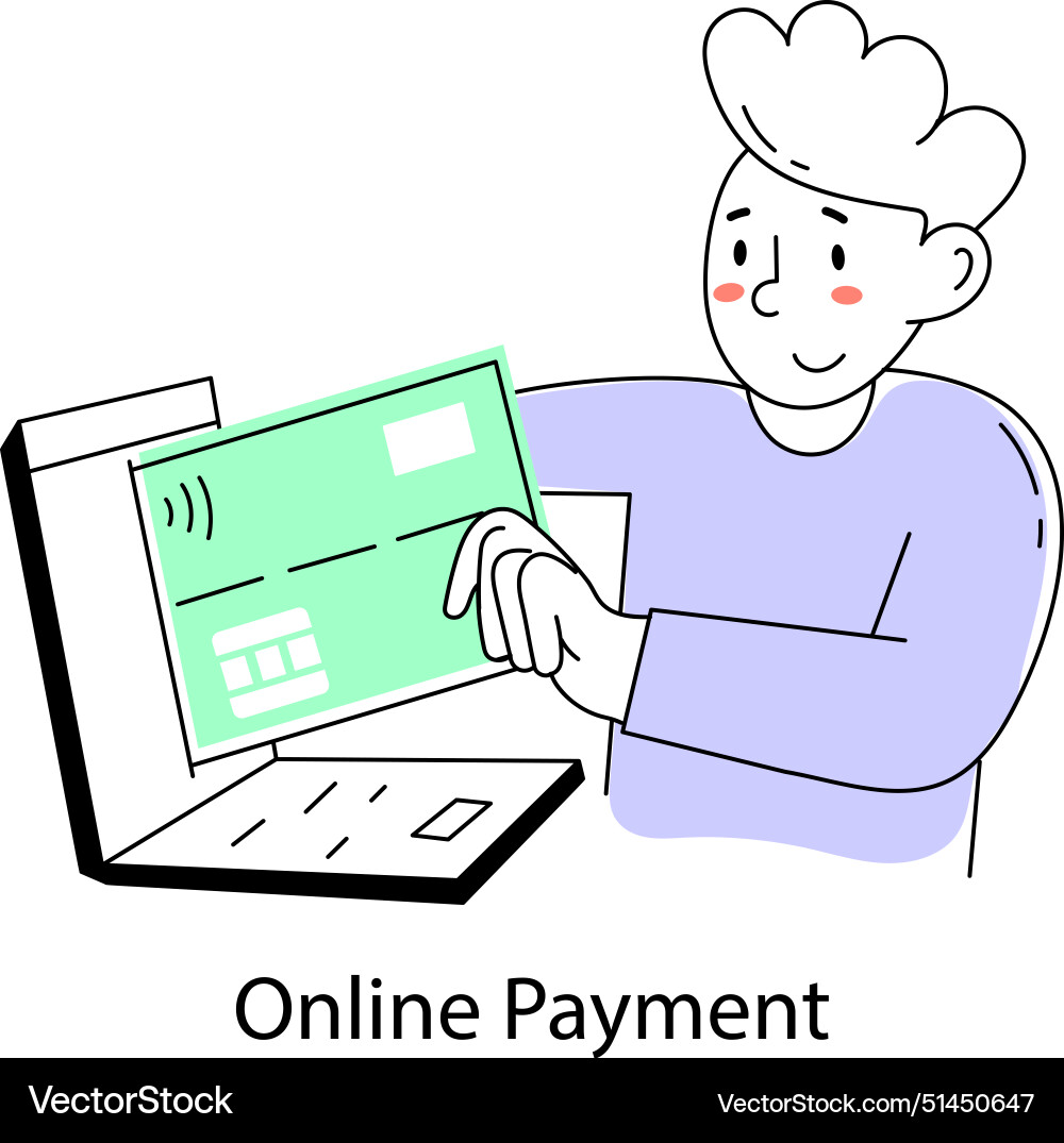 Online payment Royalty Free Vector Image - VectorStock