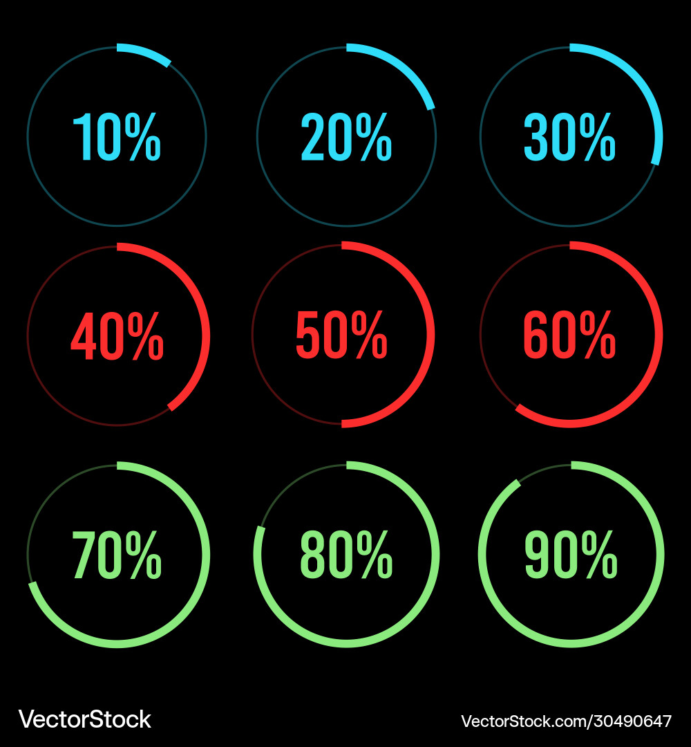 Percentage diagram Royalty Free Vector Image - VectorStock