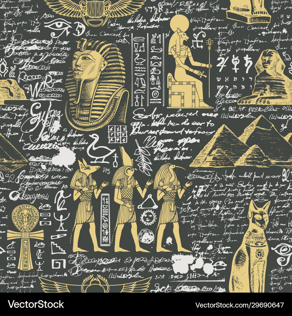 Egyptian Pattern Paper Wallpaper Vector Images (over 130)