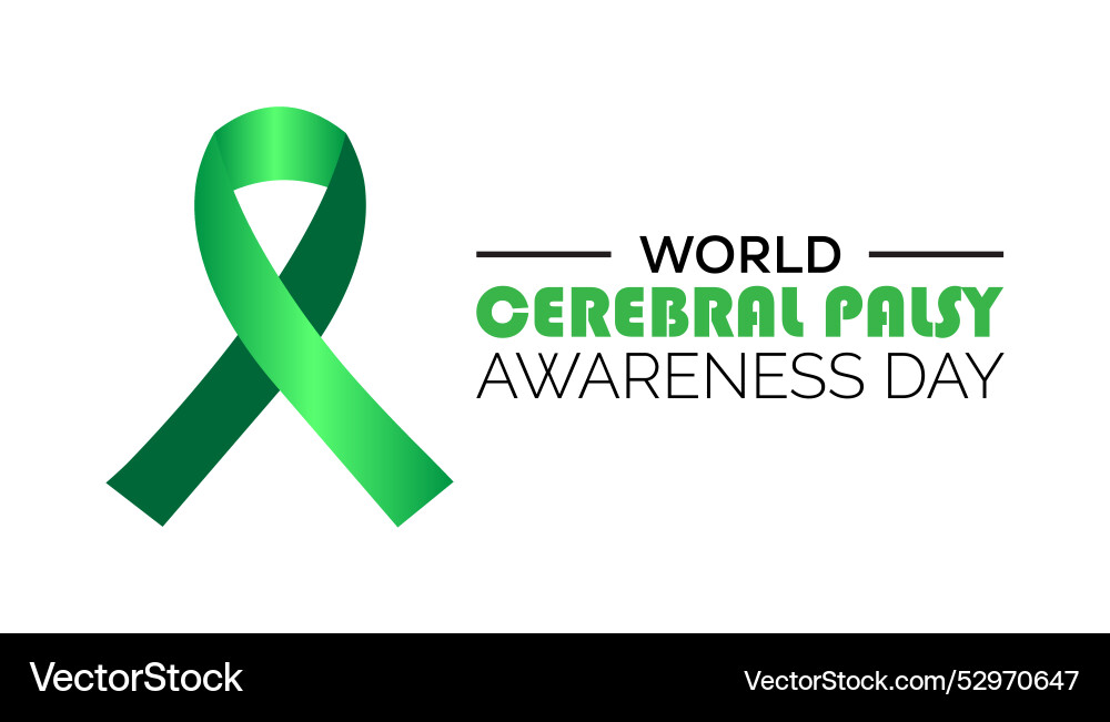 World cerebral palsy awareness day Royalty Free Vector Image
