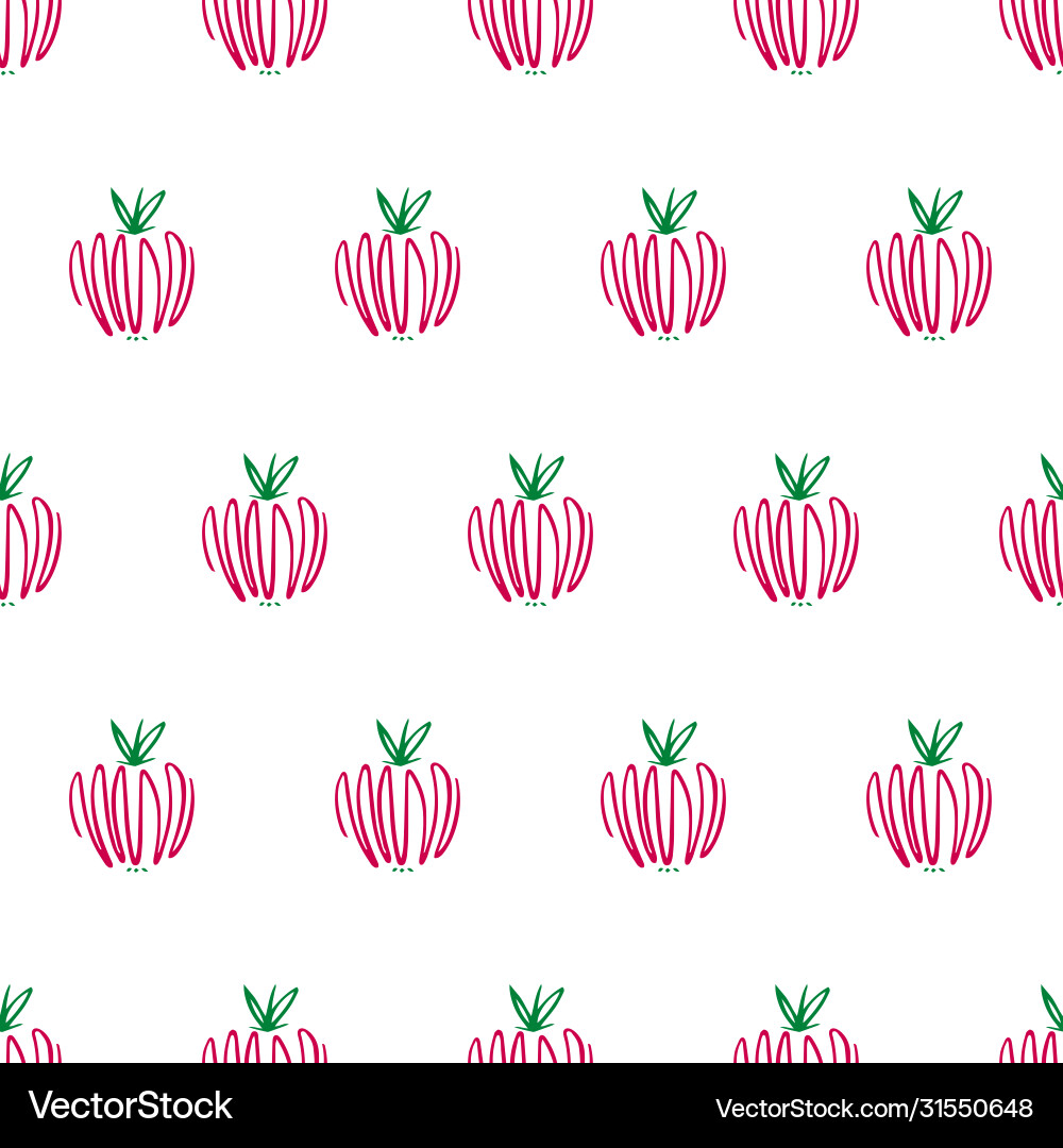 Apple doodle seamless pattern easy-09 Royalty Free Vector
