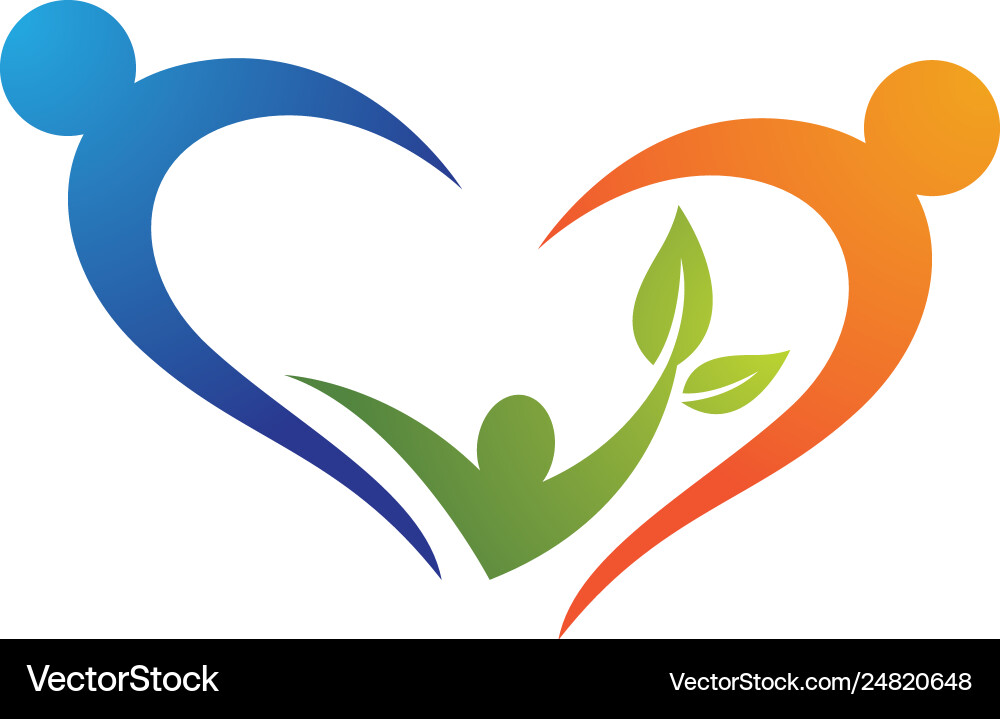 Community care symbol design Royalty Free Vector Image