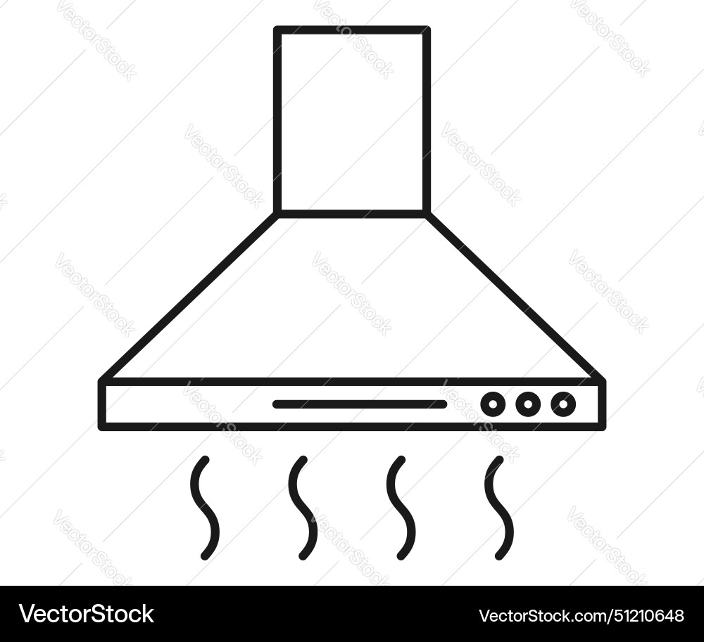 Extractor hood kitchen range hoods Royalty Free Vector Image