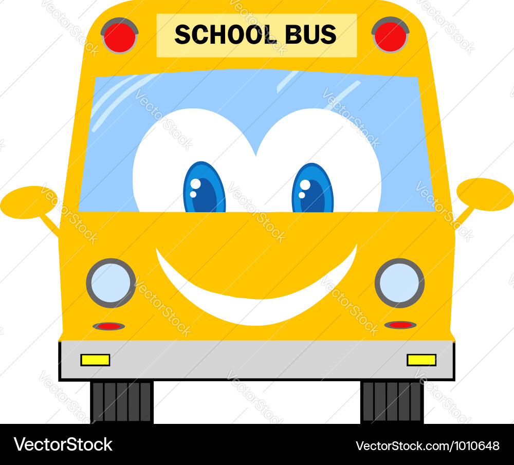 Funny school bus Royalty Free Vector Image - VectorStock
