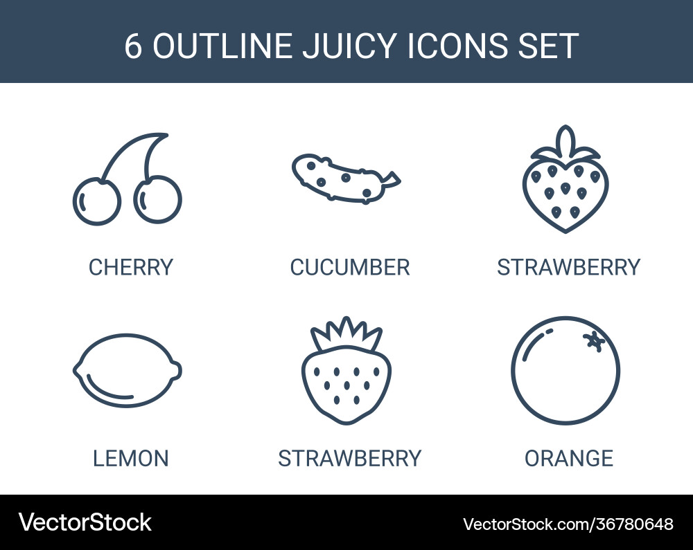 Juicy icons Royalty Free Vector Image - VectorStock