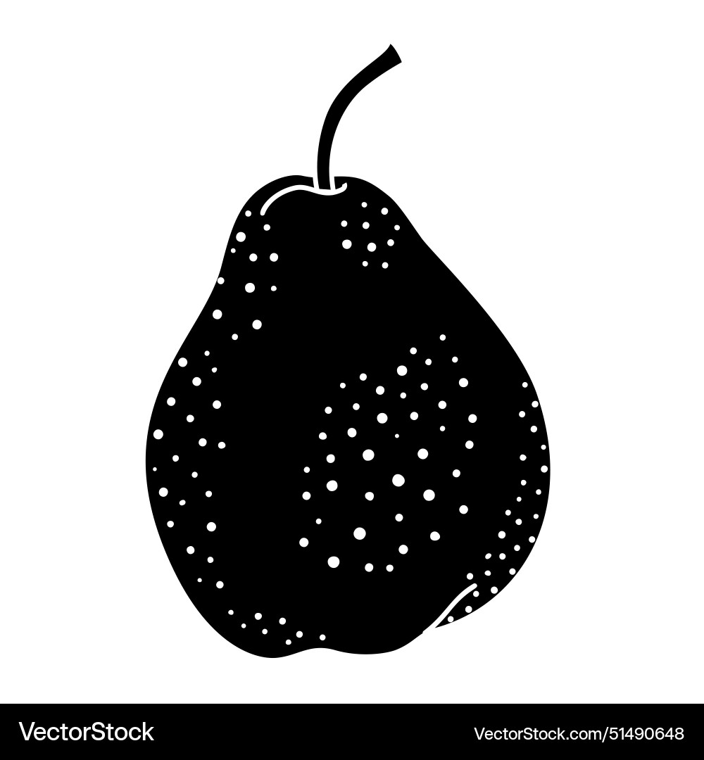 Pear silhouette icon minimalistic design Vector Image