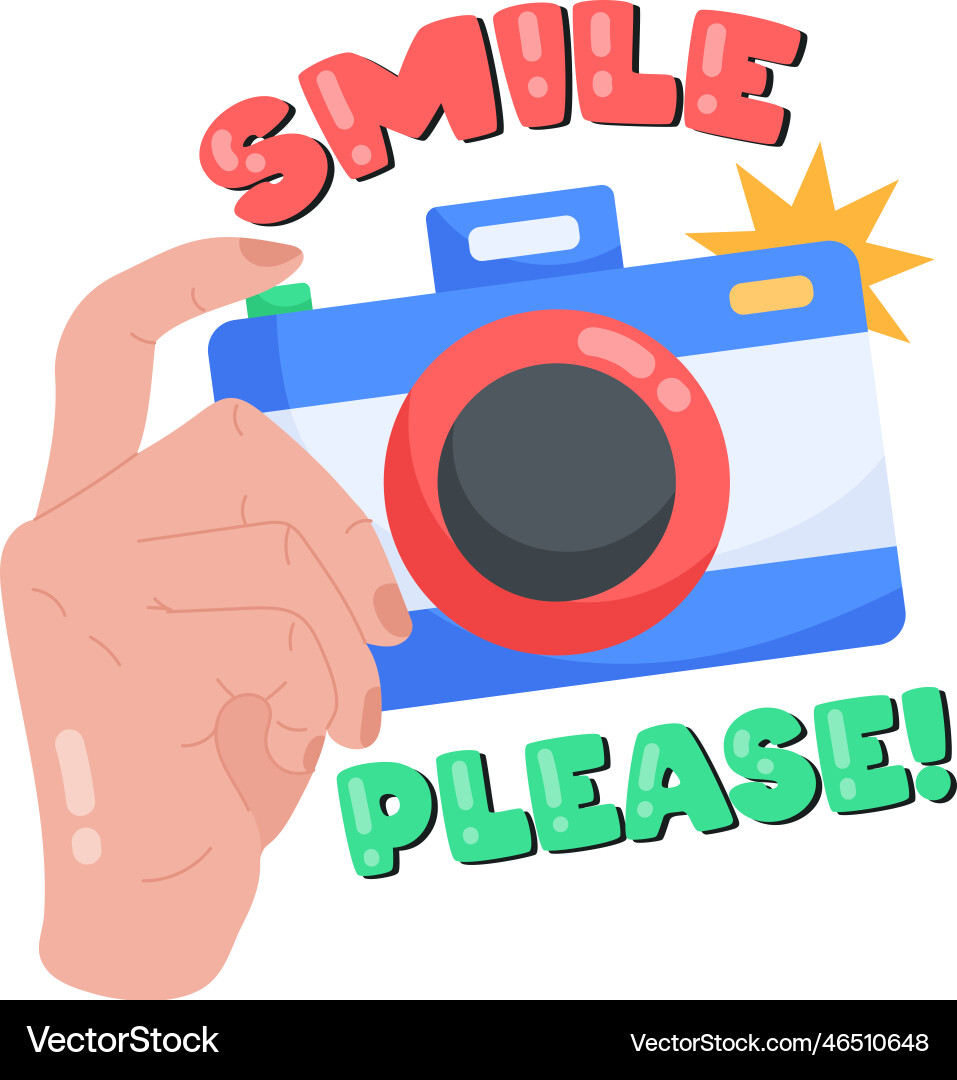 Smile please Royalty Free Vector Image - VectorStock