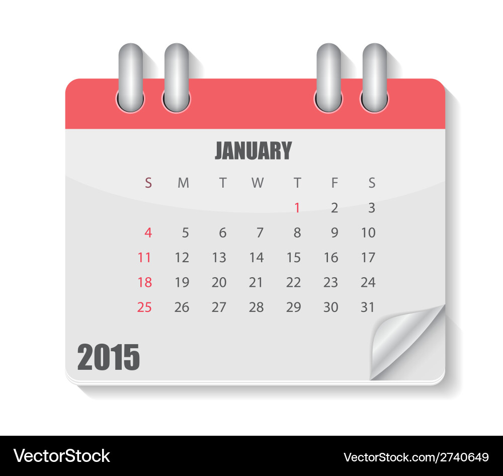 2015 year calendar Royalty Free Vector Image - VectorStock