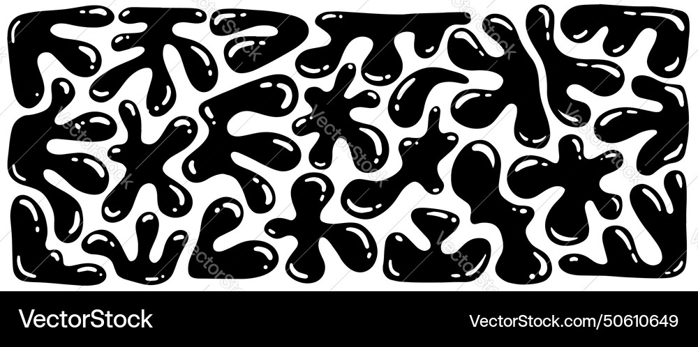 Abstract bubble amoeba shapes elements set funky Vector Image