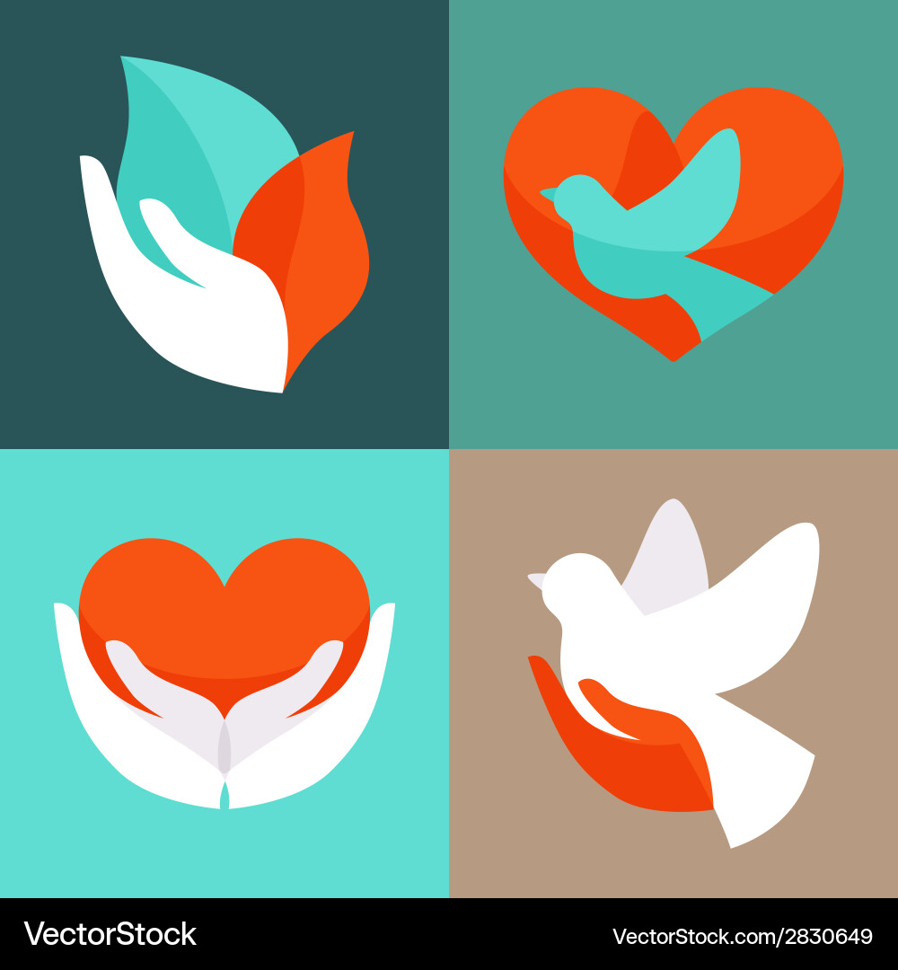 Charity emblems Royalty Free Vector Image - VectorStock