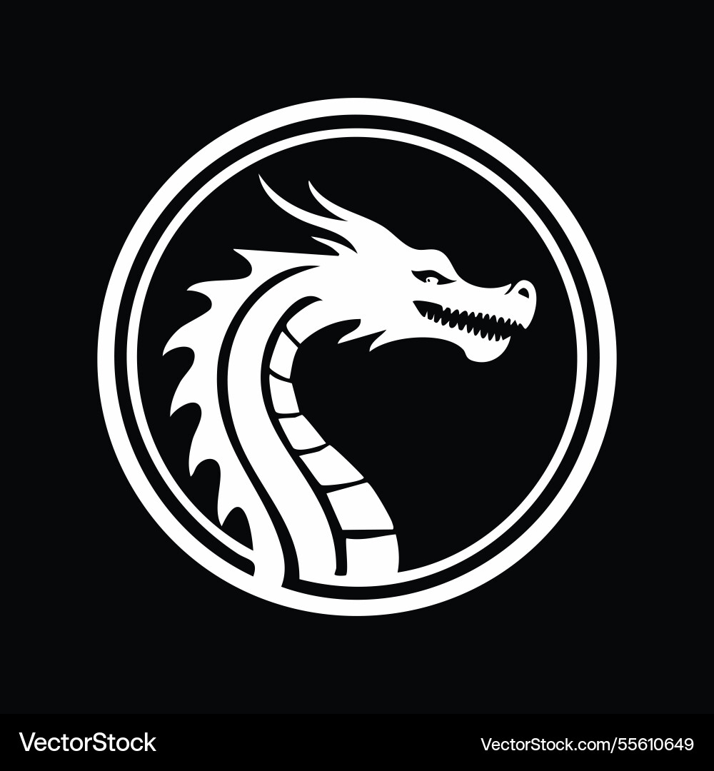 Dragon aztec logo concept Royalty Free Vector Image