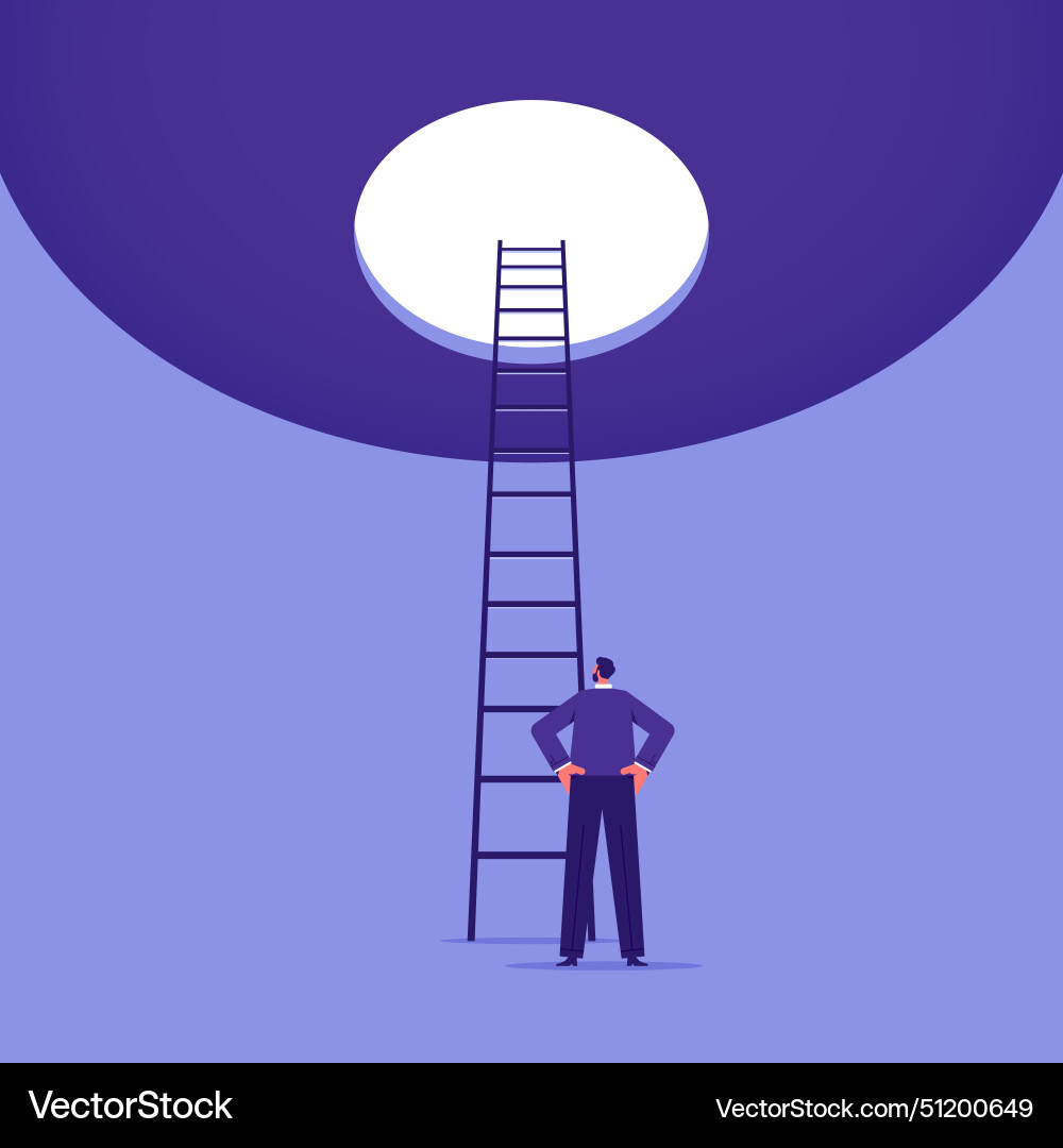 Escape or achievement reaching to success Vector Image