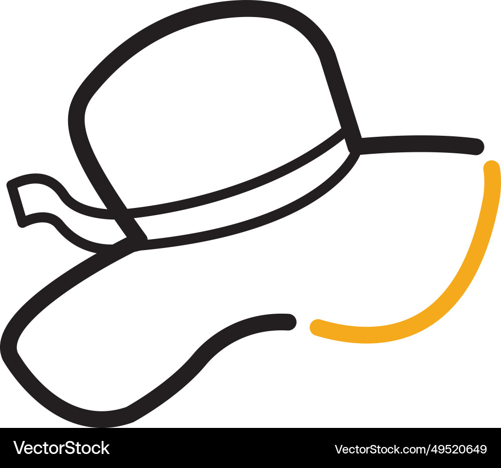 Isolated summer hat icon flat design Royalty Free Vector