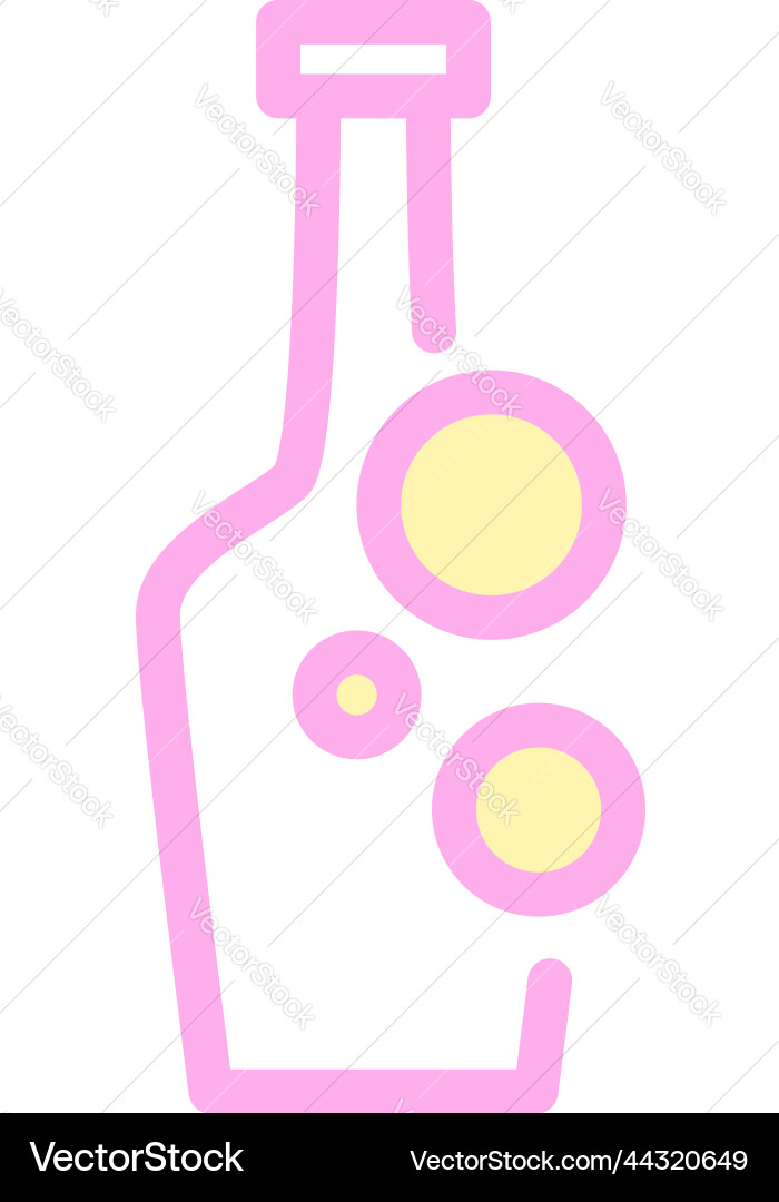 Leere rosa Flasche auf einem weißen Hintergrund Vektorbild