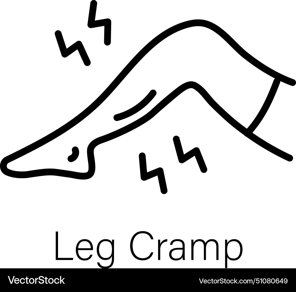 Leg cramp Royalty Free Vector Image - VectorStock
