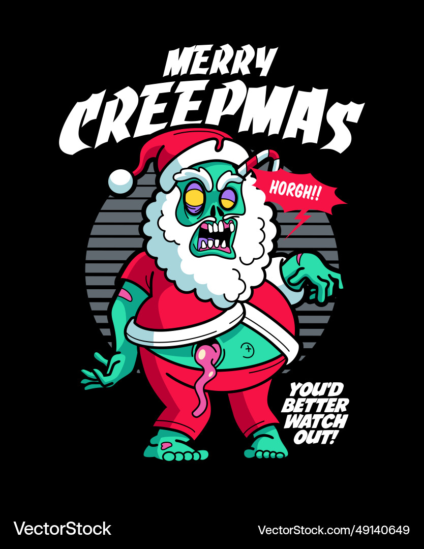 Merry creepmas Royalty Free Vector Image - VectorStock