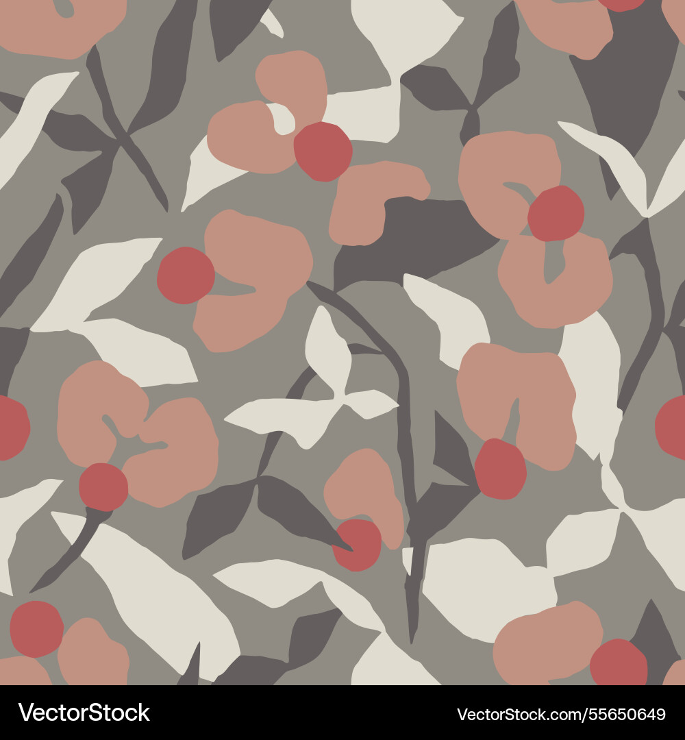 Modern flower seamless pattern Royalty Free Vector Image