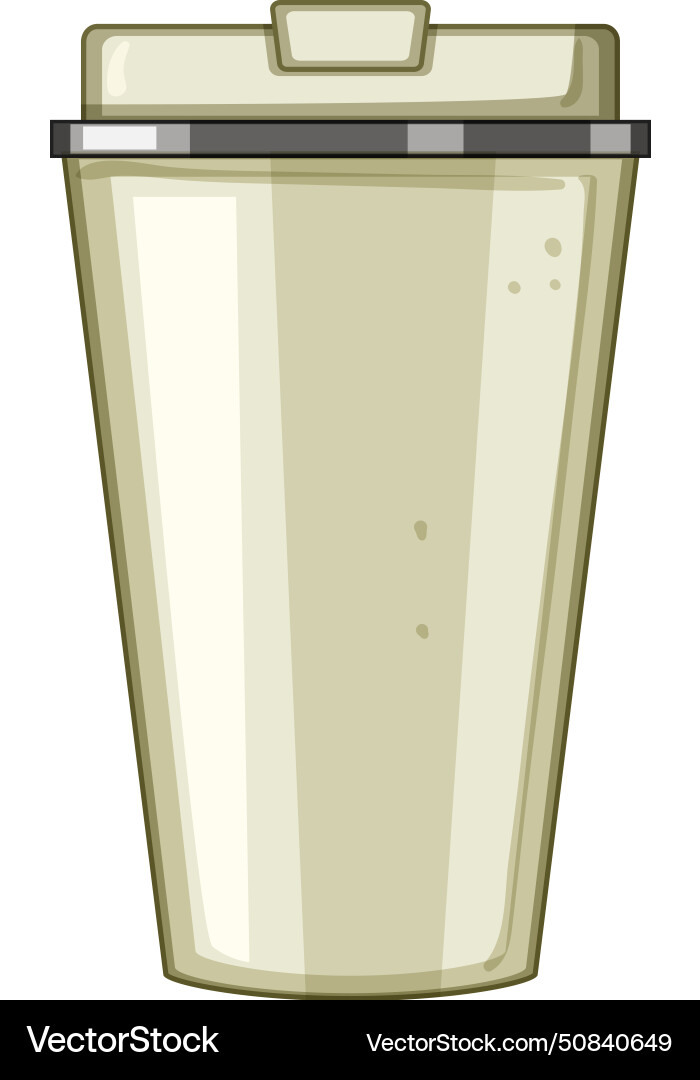 Mug thermos cup cartoon Royalty Free Vector Image