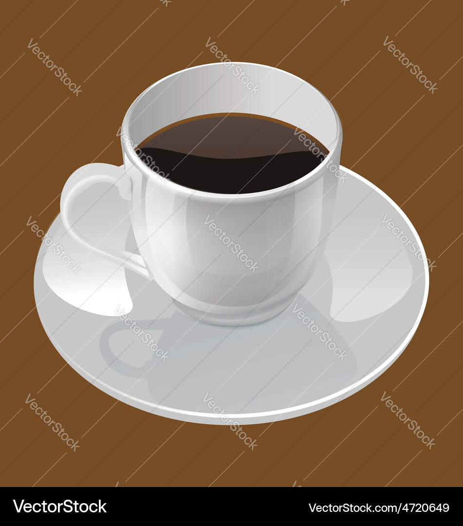 Realistic of a coffee cup Royalty Free Vector Image